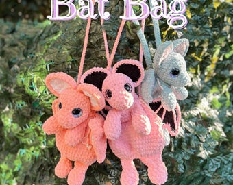 Spooky Halloween Bat Crochet Pattern | Drawstring Bag Amigurumi PDF ...