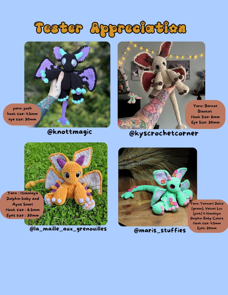 Buffy the Bat Dragon Amigurumi Crochet PDF Digital Pattern - Etsy