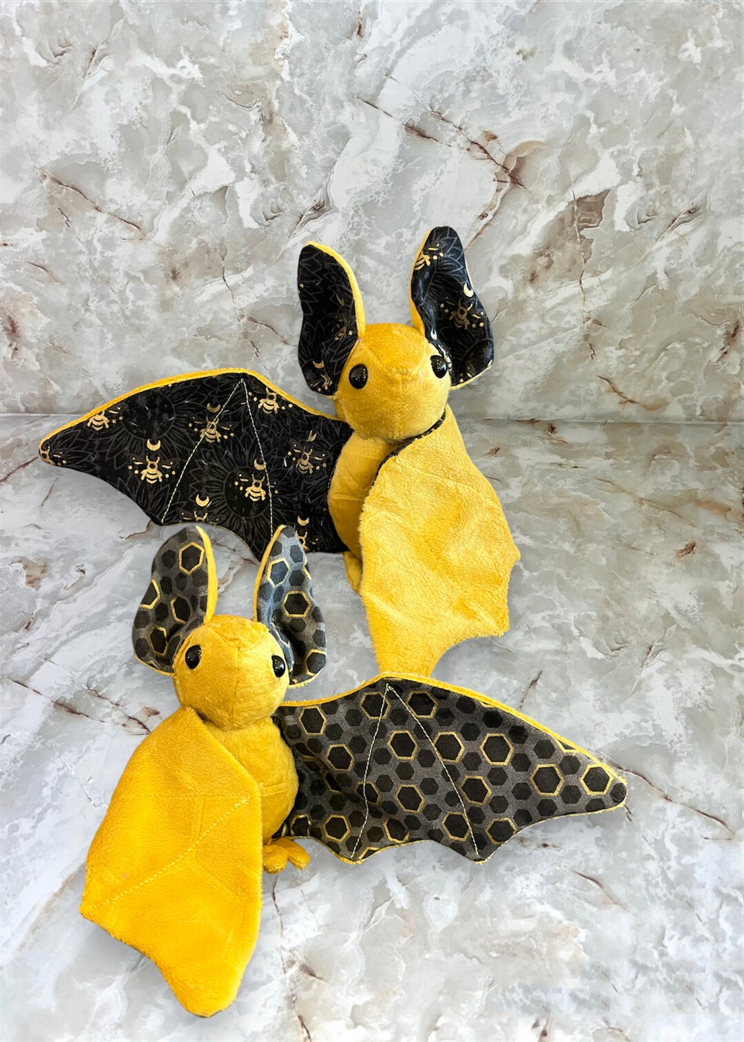 Stuffed Plush Bat Honeycomb Handmade - Etsy