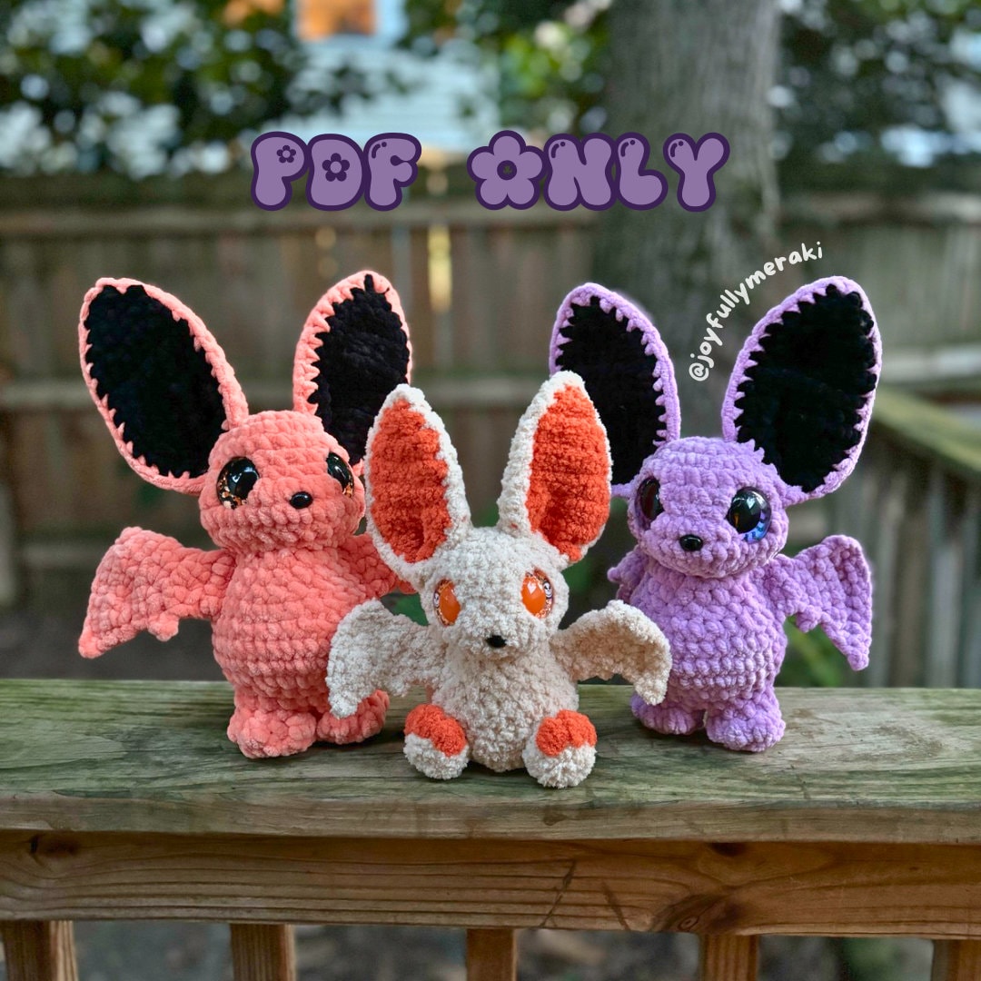 Bat-tholomew the Big Eared Bat Amigurumi Crochet PDF Digital Pattern - Etsy