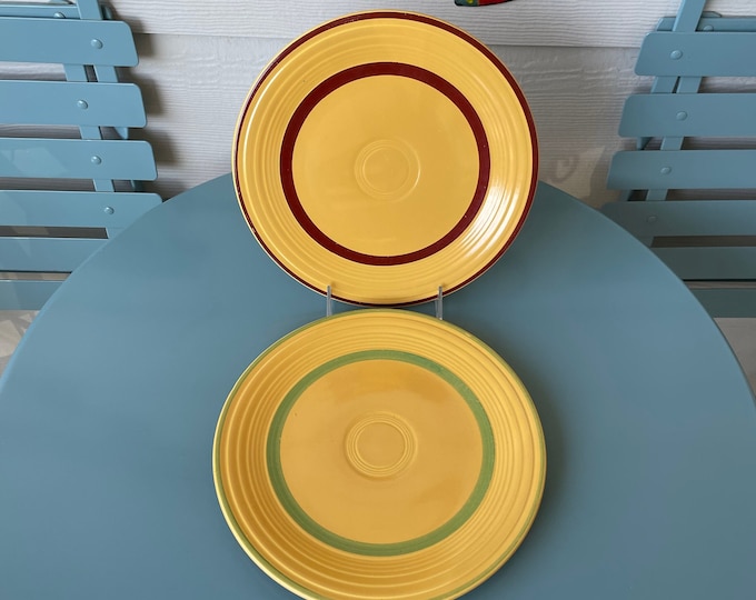 Vintage Fiesta fiestaware Sears Cake Plate With Stripes / - Etsy