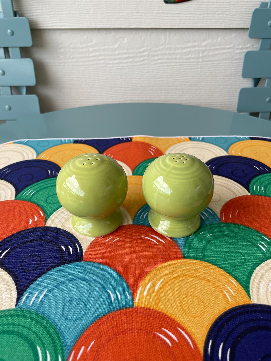 Vintage Fiesta (fiestaware) Salt & Pepper Set in 1950's CHARTREUSE - Etsy