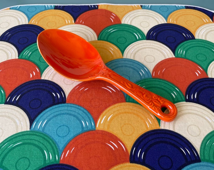 Vintage Kitchen Kraft fiesta SALAD SPOON in Fiesta RED - Etsy