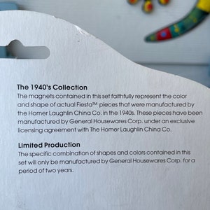 Fiesta (fiestaware) Go-along MAGNET Collection / Choice of Three (3 ...