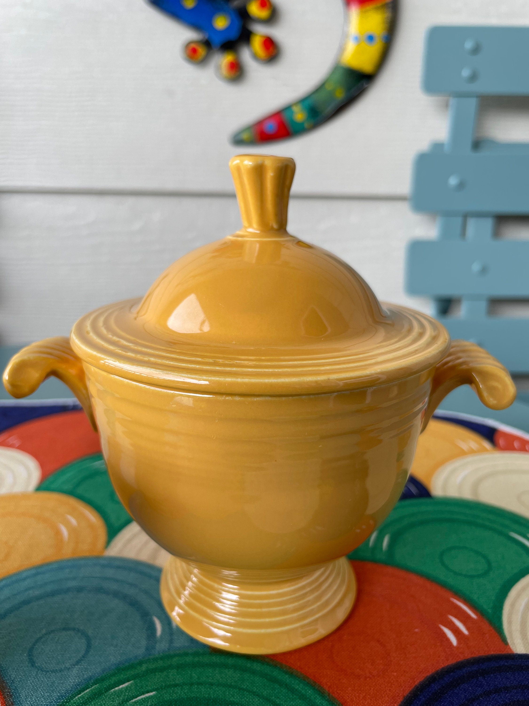 Vintage Fiesta (fiestaware) Covered Sugar & Cream Set in Original ...