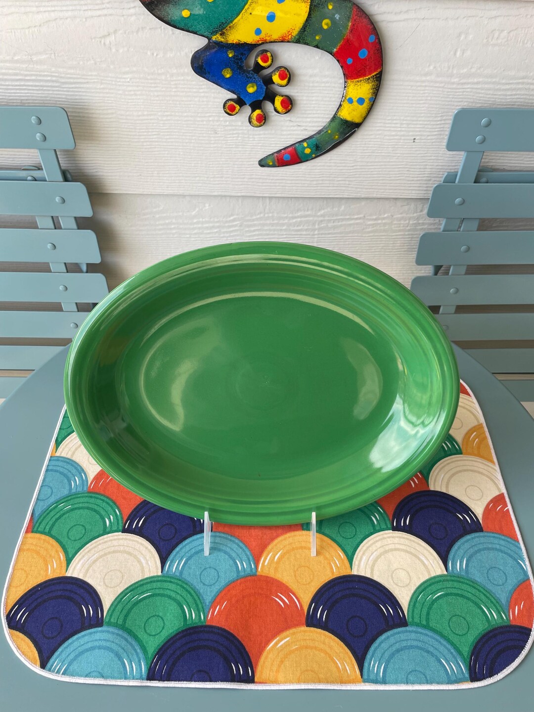 Vintage Fiesta (fiestaware) Oval Platter in MEDIUM GREEN - Etsy