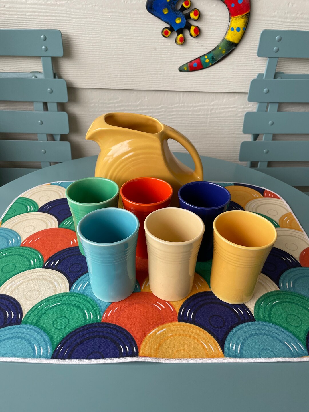 Vintage Fiesta (fiestaware) Promotional Juice Set / Six (6) Original ...