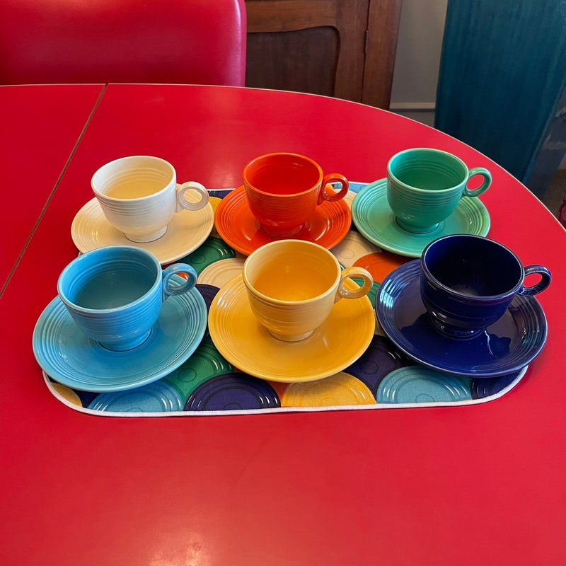 Fiesta Teacup and Saucers - Etsy
