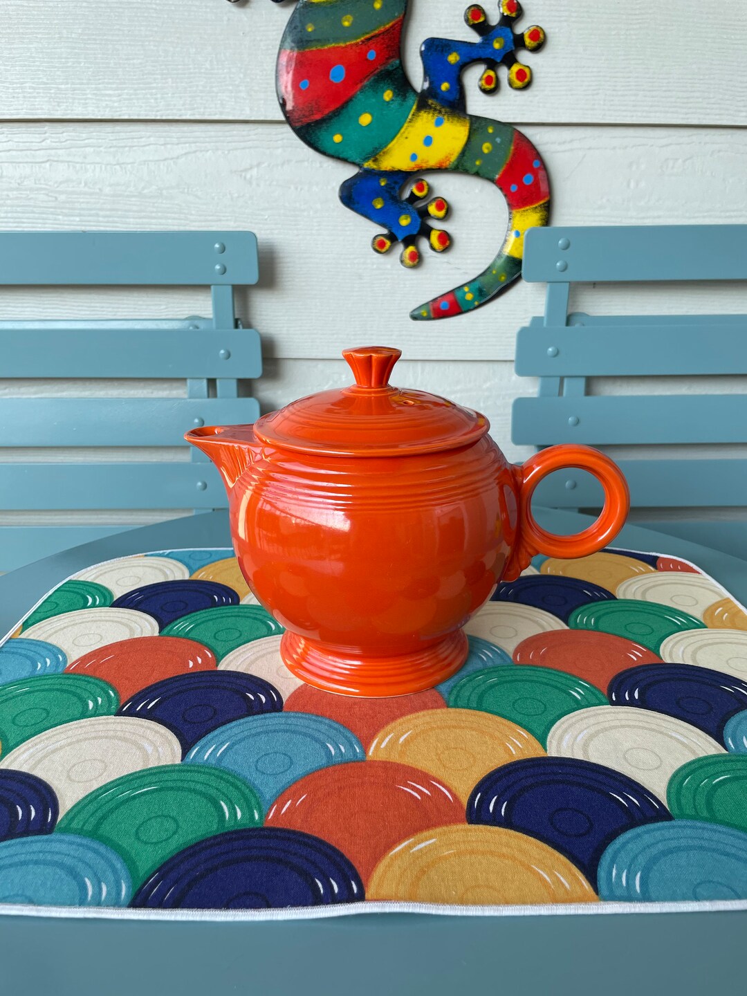 Vintage Fiesta (fiestaware) Large Teapot in Fiesta RED - Etsy