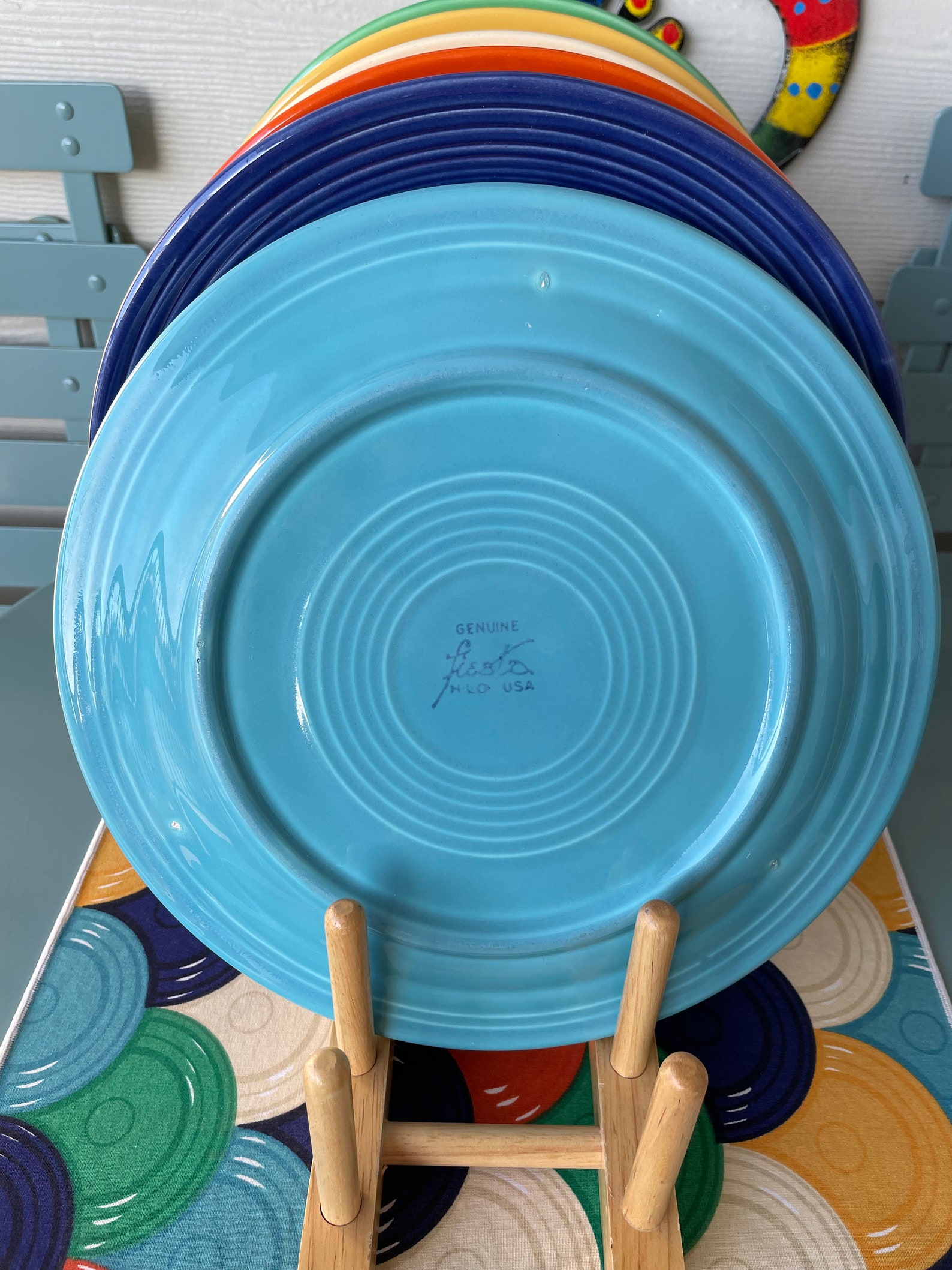 Vintage Fiesta (fiestaware) 10 1/2" Compartment Plate (divided Plate ...