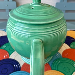 Vintage Fiesta fiestaware Large Teapot in Original GREEN - Etsy