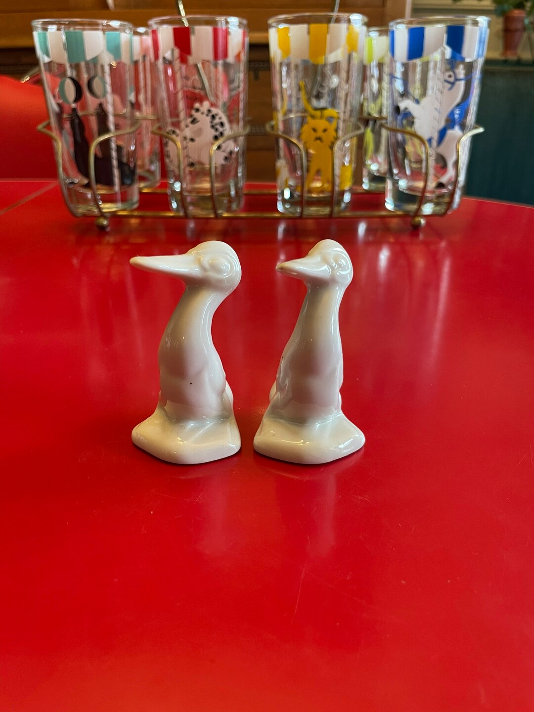 Harlequin (fiesta) Imitator Animal - White DUCK Salt & Pepper Shaker ...