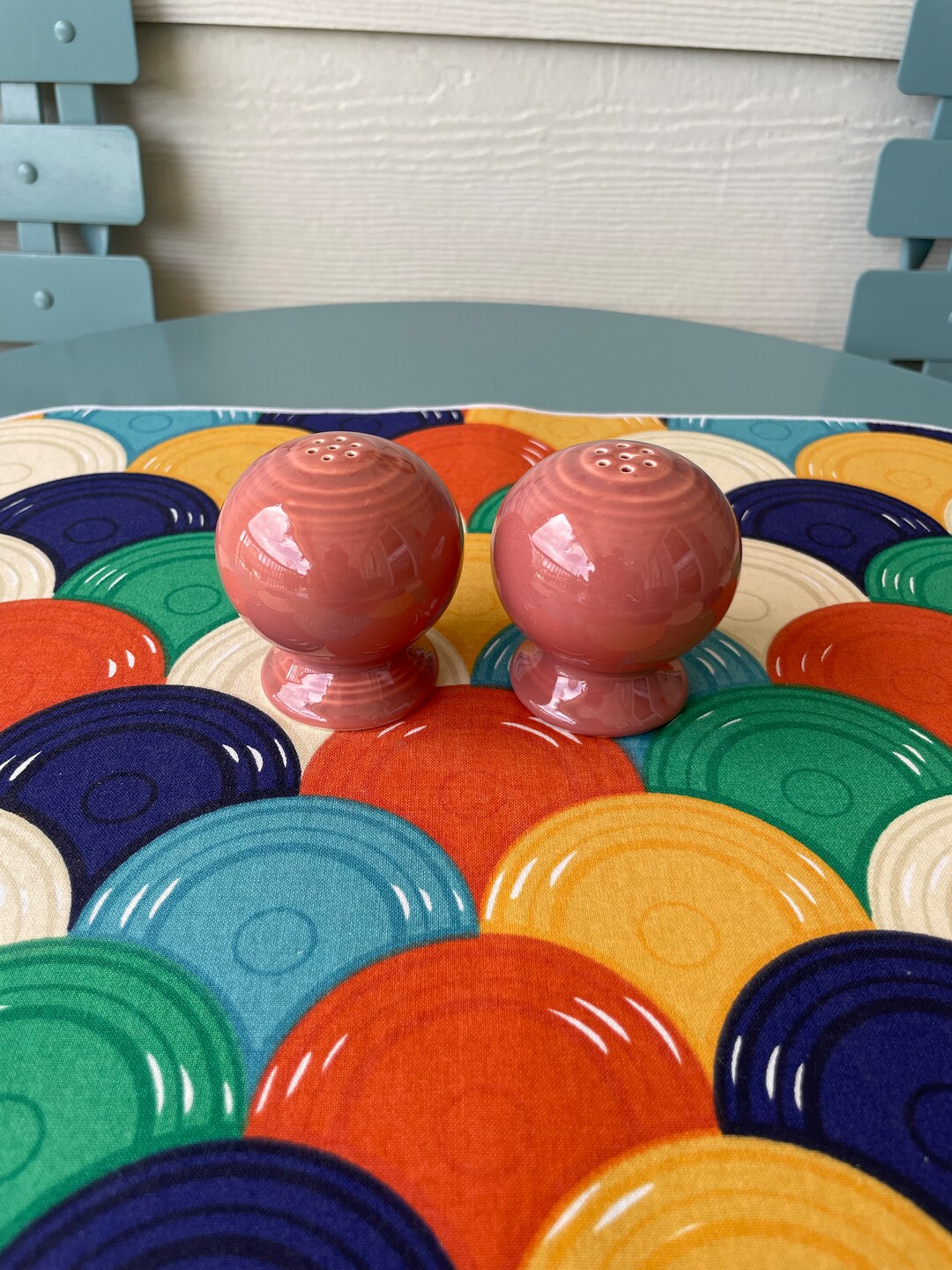 Vintage Fiesta (fiestaware) Salt & Pepper Set in 1950's ROSE - Etsy