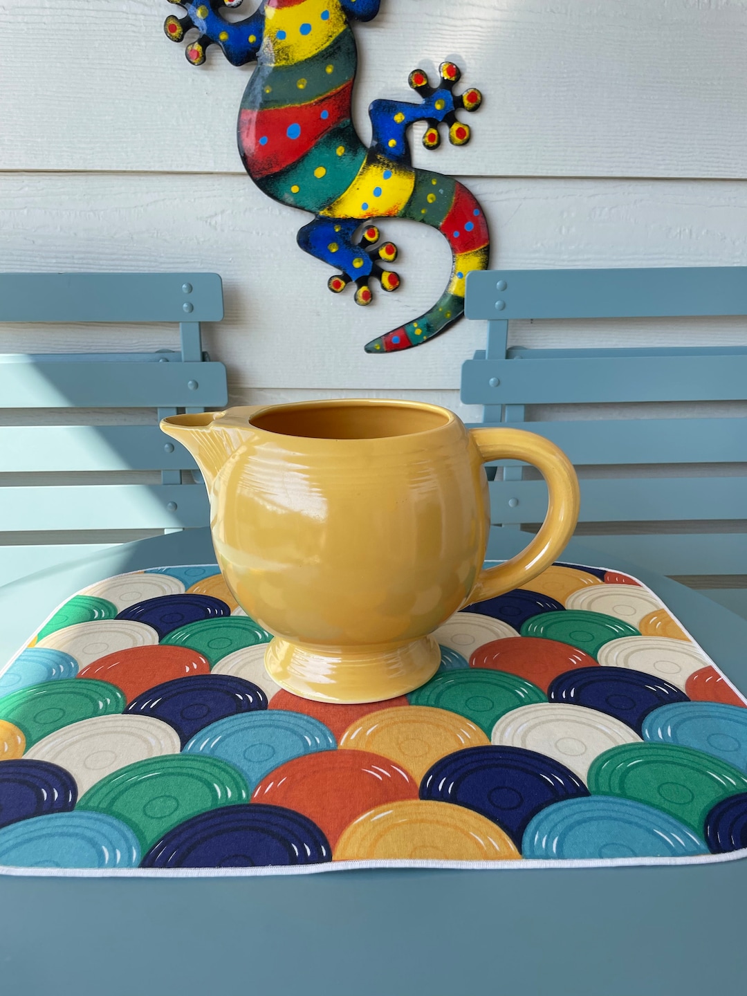 Vintage Fiesta (fiestaware) Ice Pitcher in YELLOW - Etsy