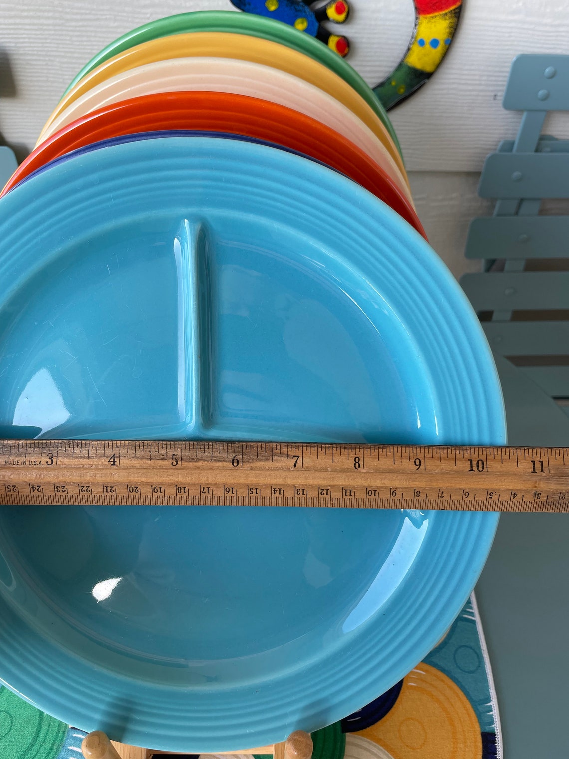 Vintage Fiesta (fiestaware) 10 1/2" Compartment Plate (divided Plate ...