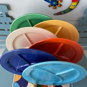 Vintage Fiesta (fiestaware) 10 1/2" Compartment Plate (divided Plate ...