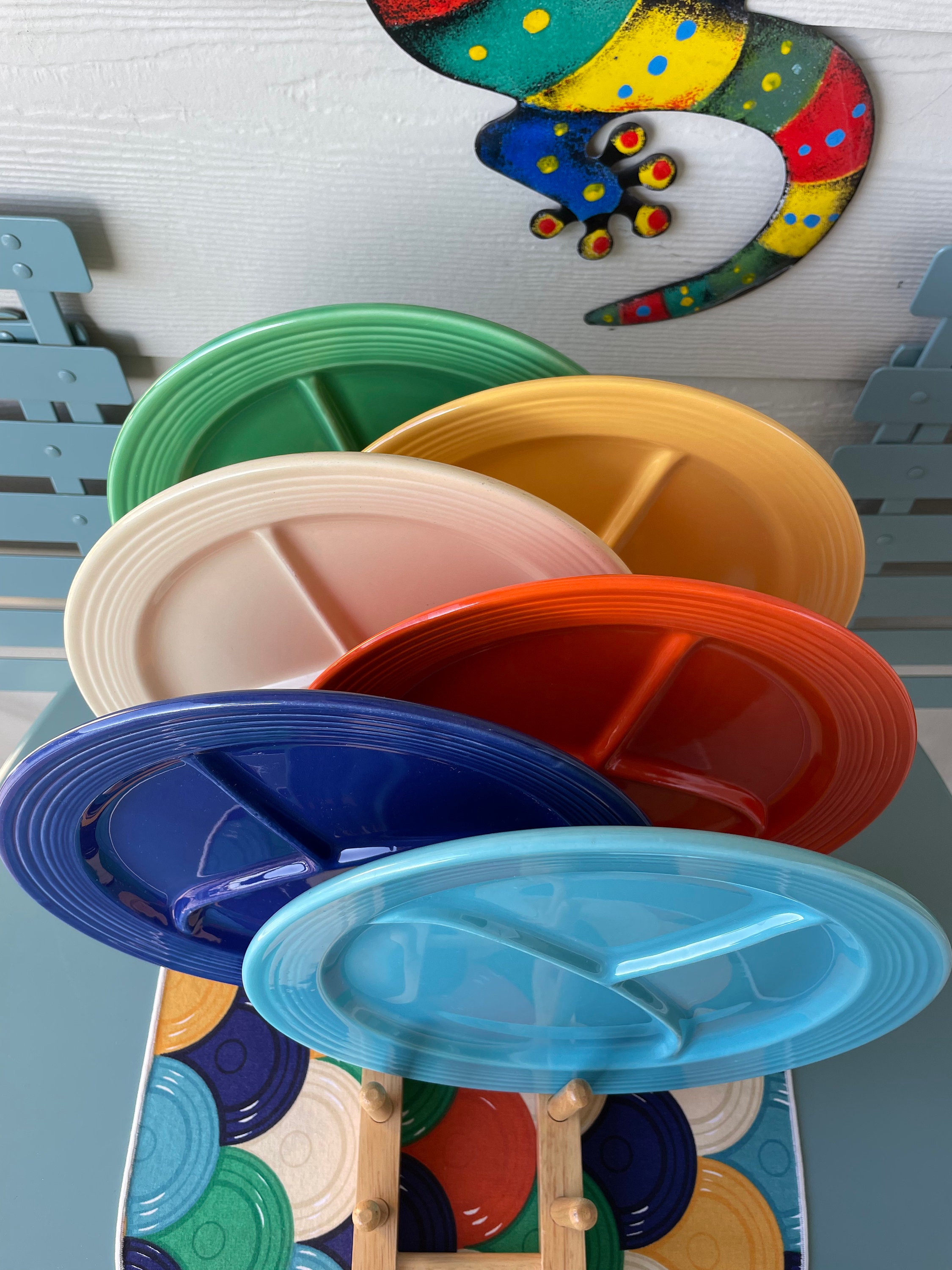 Vintage Fiesta (fiestaware) 10 1/2" Compartment Plate (divided Plate ...