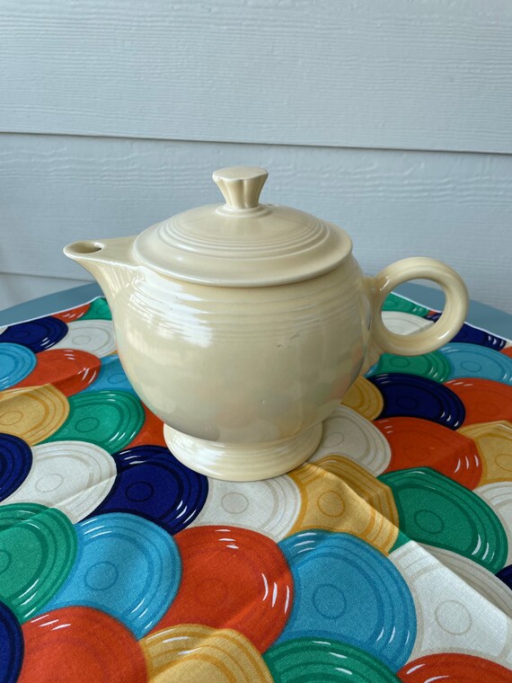 Vintage Fiesta Fiestaware LARGE TEAPOT in Original Ivory | Etsy