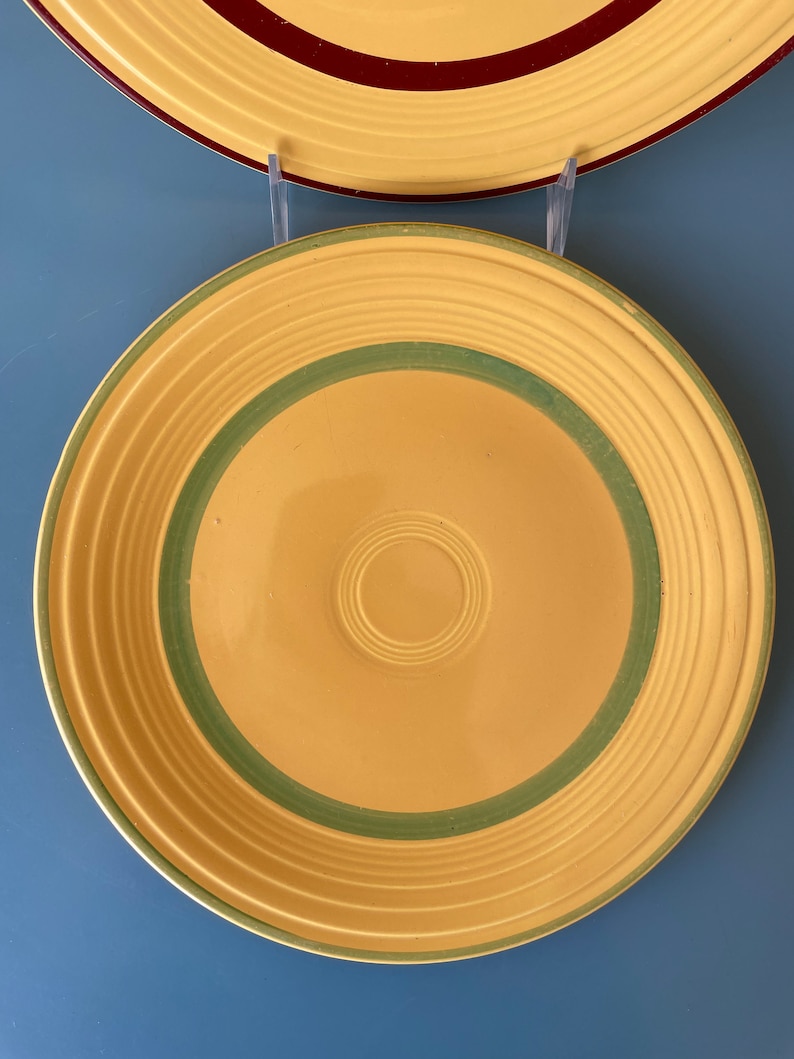 Vintage Fiesta fiestaware Sears Cake Plate With Stripes / - Etsy