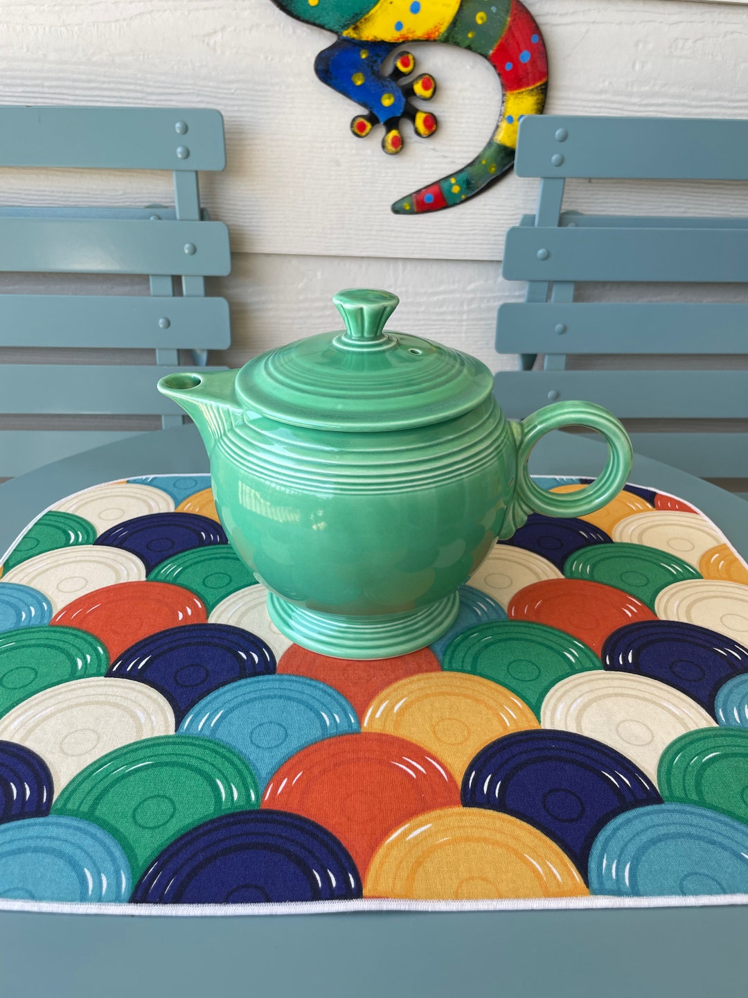 Vintage Fiesta (fiestaware) Large Teapot in Original GREEN - Etsy