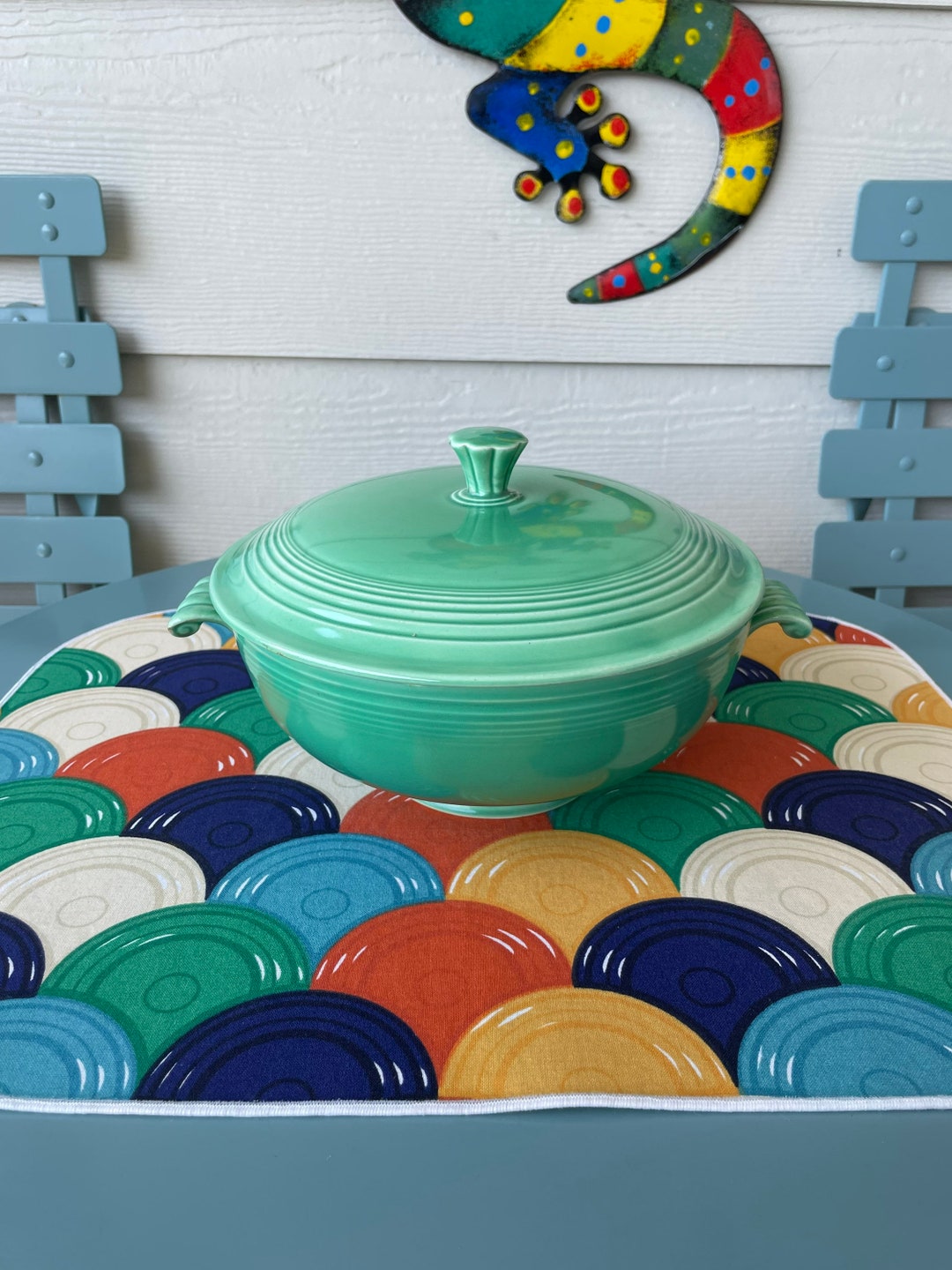 Vintage Fiesta (fiestaware) Covered Casserole in Original GREEN - Etsy