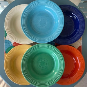 Vintage Fiesta (fiestaware) Deep Plate / Original Six (6) Colors ...