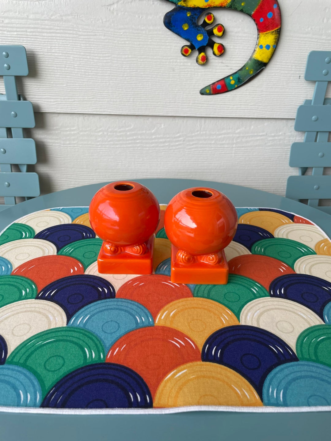 Vintage Fiesta fiestaware Bulb Candle Holder / PAIR in Fiesta RED - Etsy