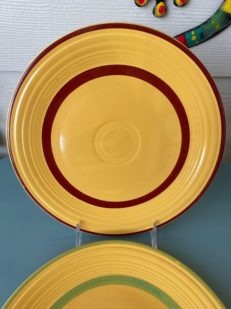 Vintage Fiesta fiestaware Sears Cake Plate With Stripes / - Etsy