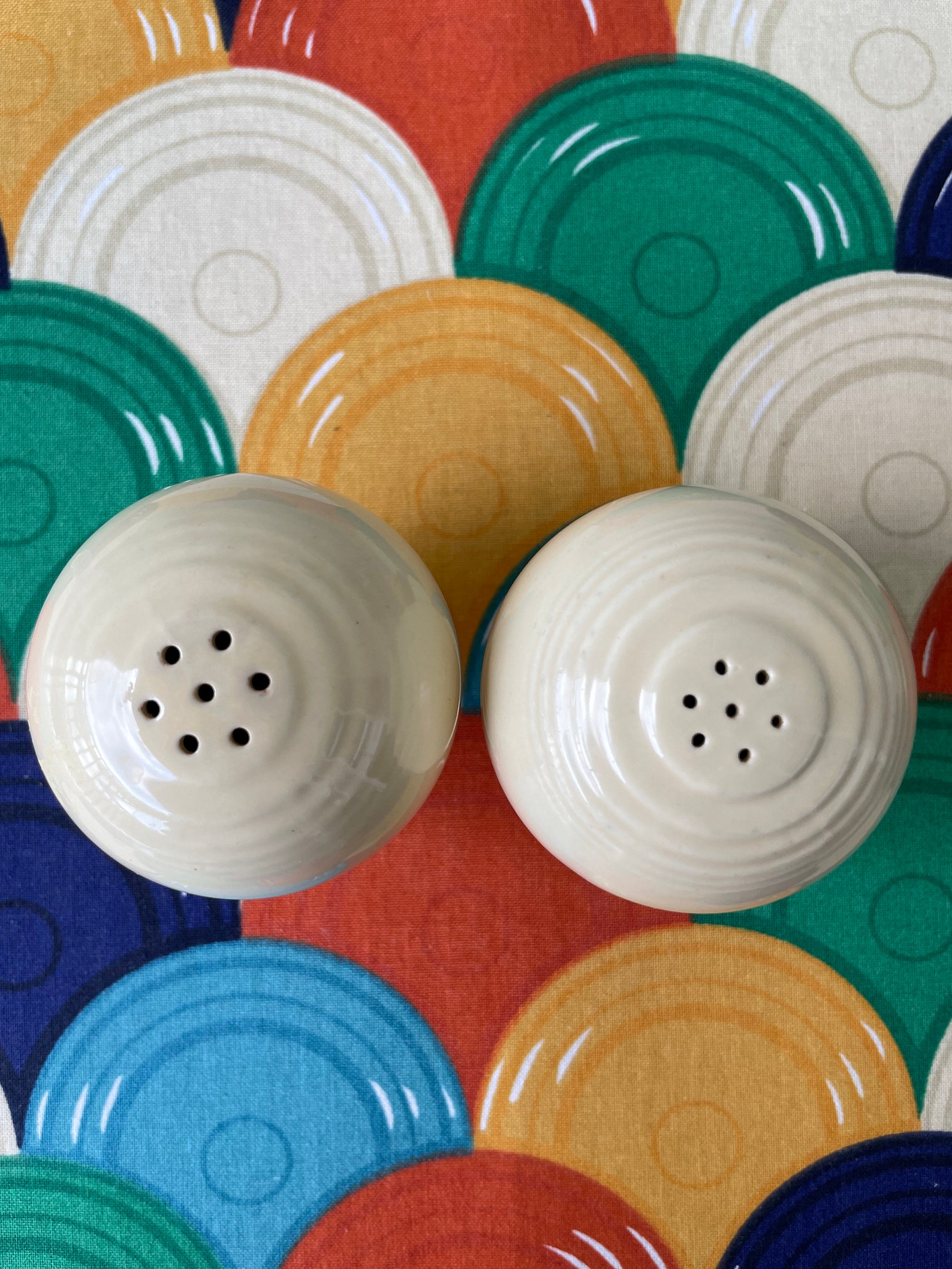 Vintage Fiesta (fiestaware) Salt & Pepper Set in Old IVORY - Etsy