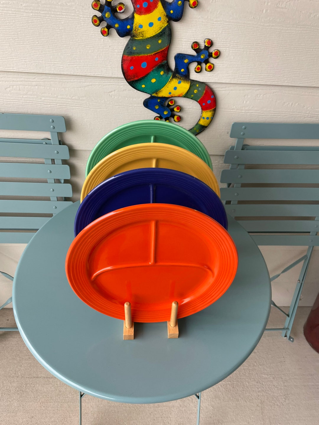 Vintage Fiesta fiestaware 12 Inch Compartment divided - Etsy