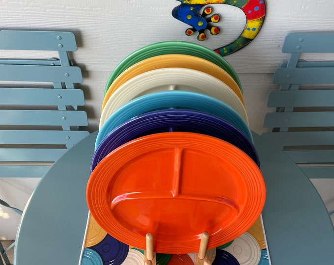 Vintage Fiesta (fiestaware) 10 1/2" Compartment Plate (divided Plate ...