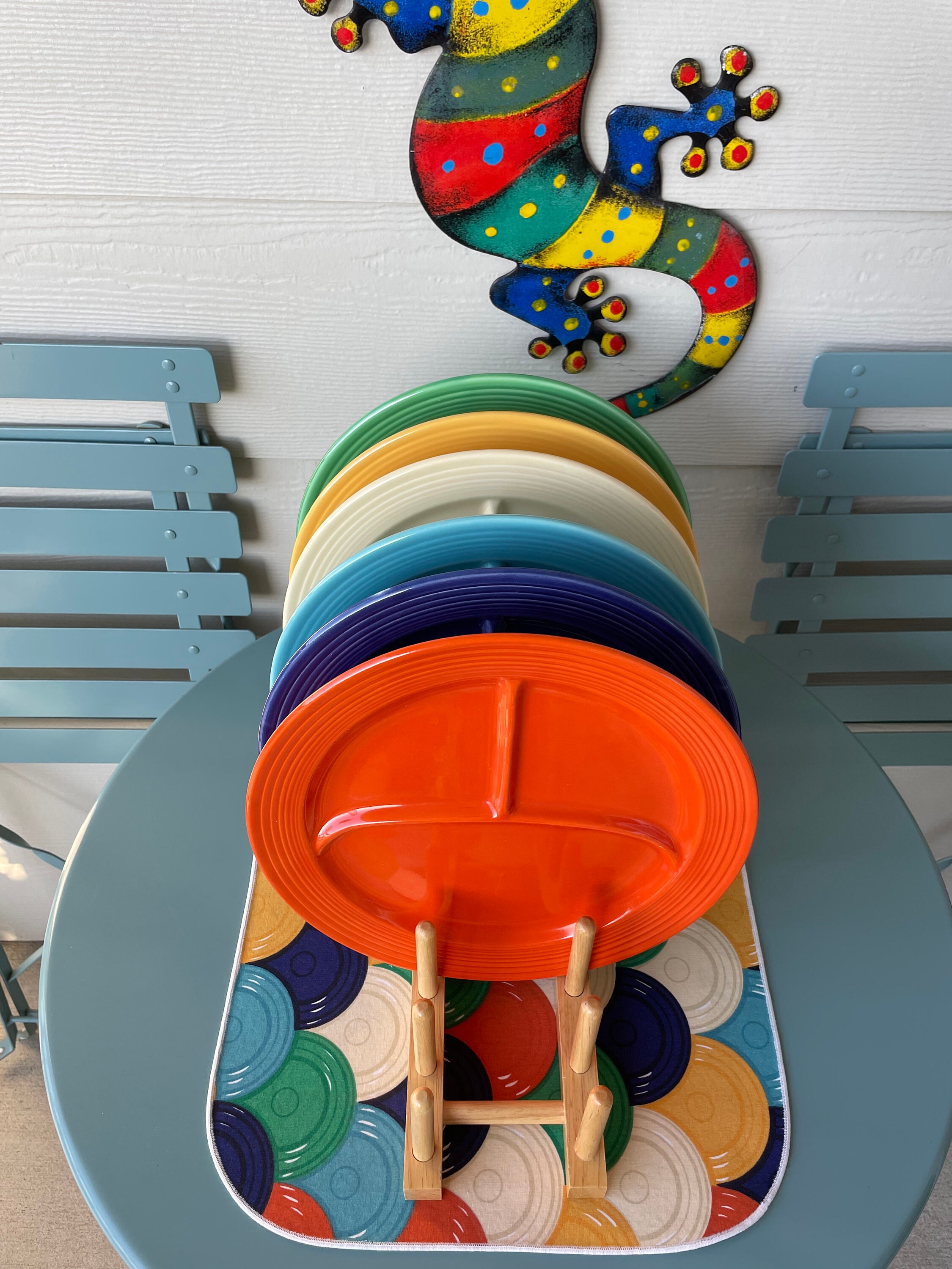 Vintage Fiesta (fiestaware) 10 1/2" Compartment Plate (divided Plate ...