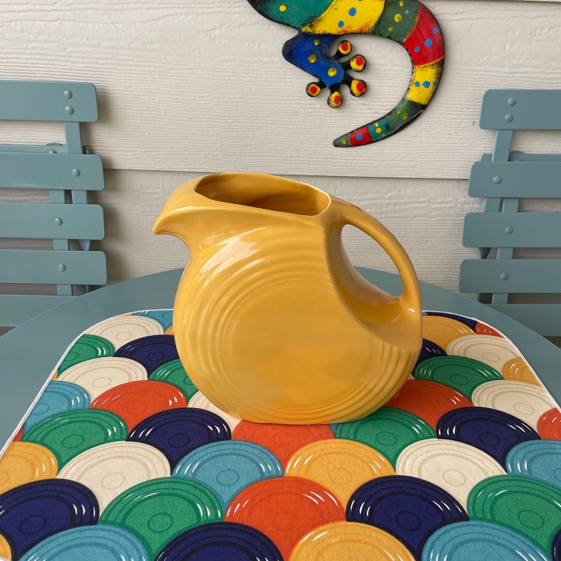 Yellow Ware Pitcher - Etsy