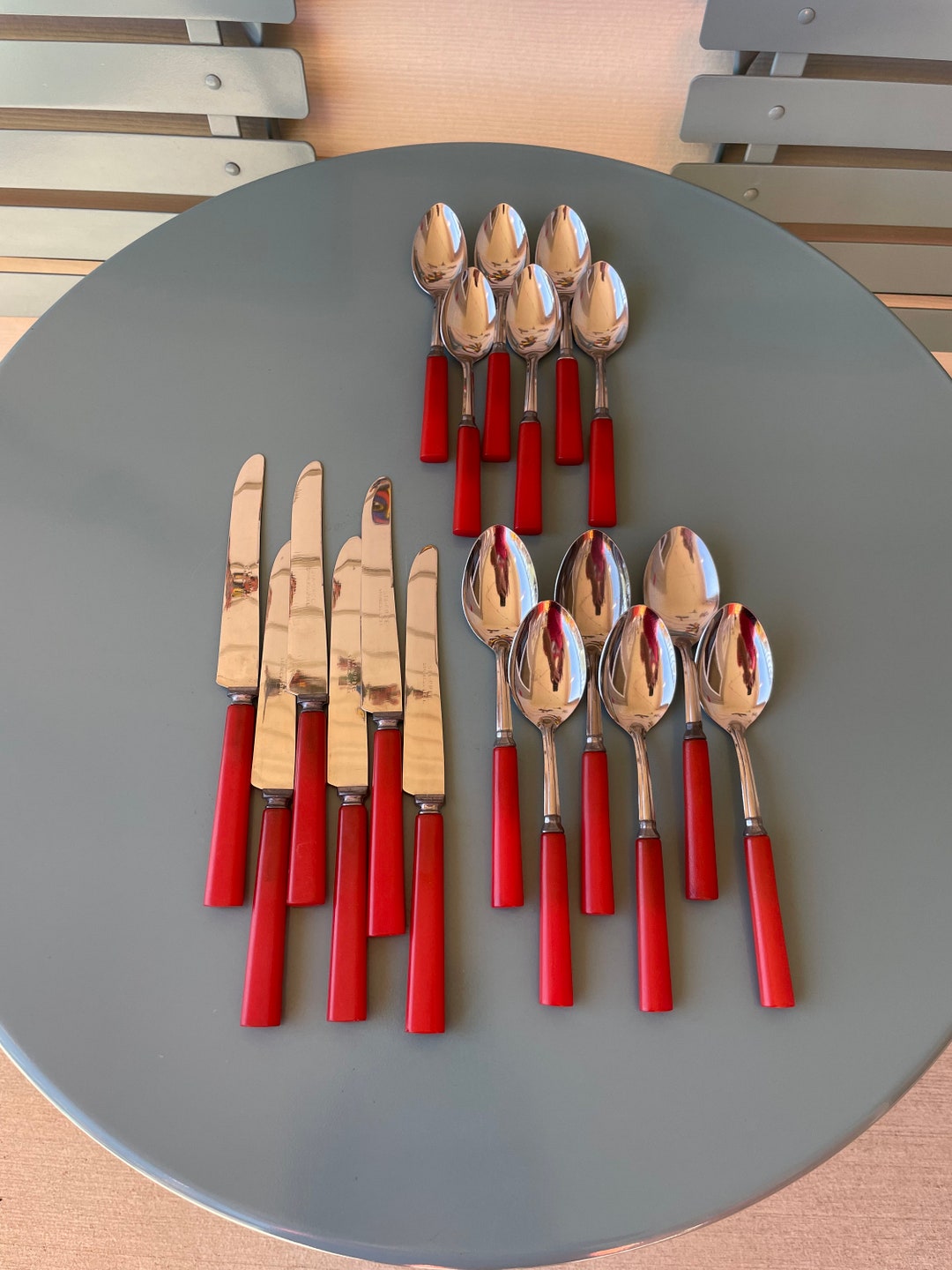 Fiesta 'go-along' Sta-brite Cutlery With RED Bakelite Handles CHOICE - Etsy