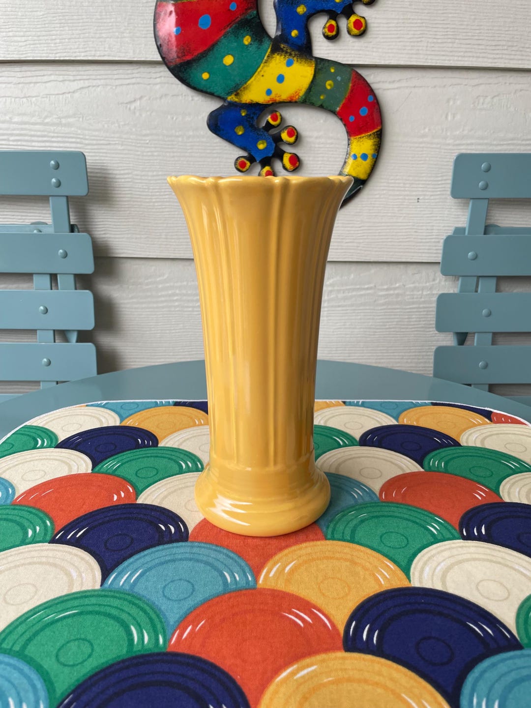 Vintage Fiesta (fiestaware) 8 Inch Vase in YELLOW - Etsy