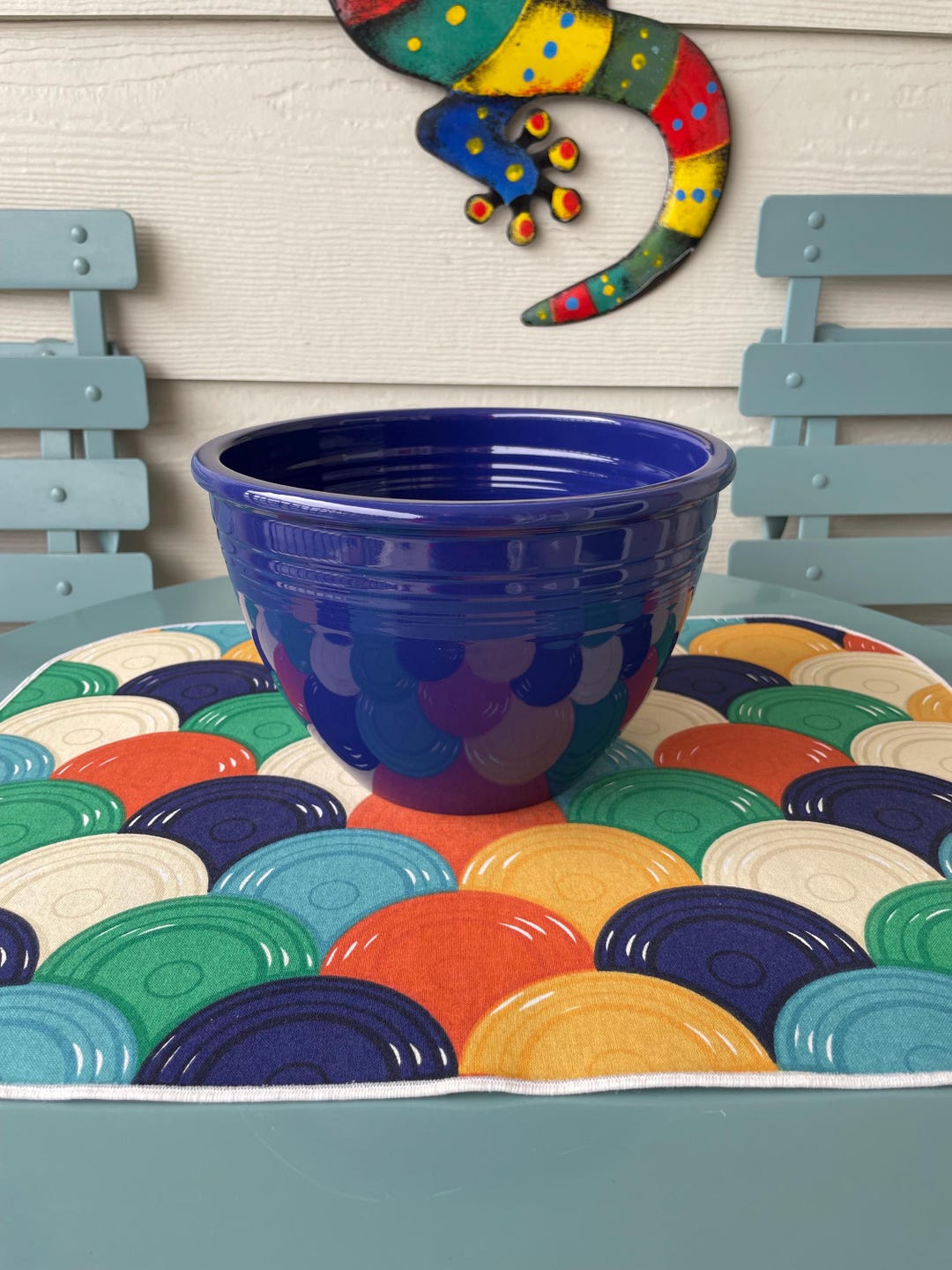Vintage Fiesta (fiestaware) #4 Nested Mixing Bowl in Cobalt BLUE ...