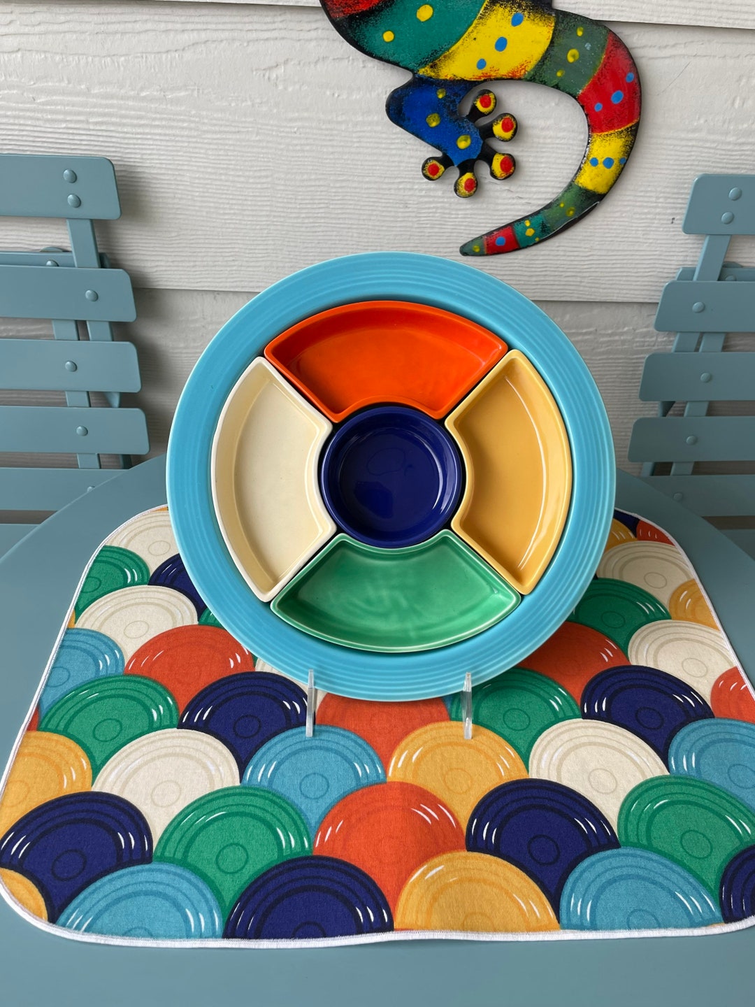 Vintage Fiesta (fiestaware) Relish Tray / All 6 Original Colors ...
