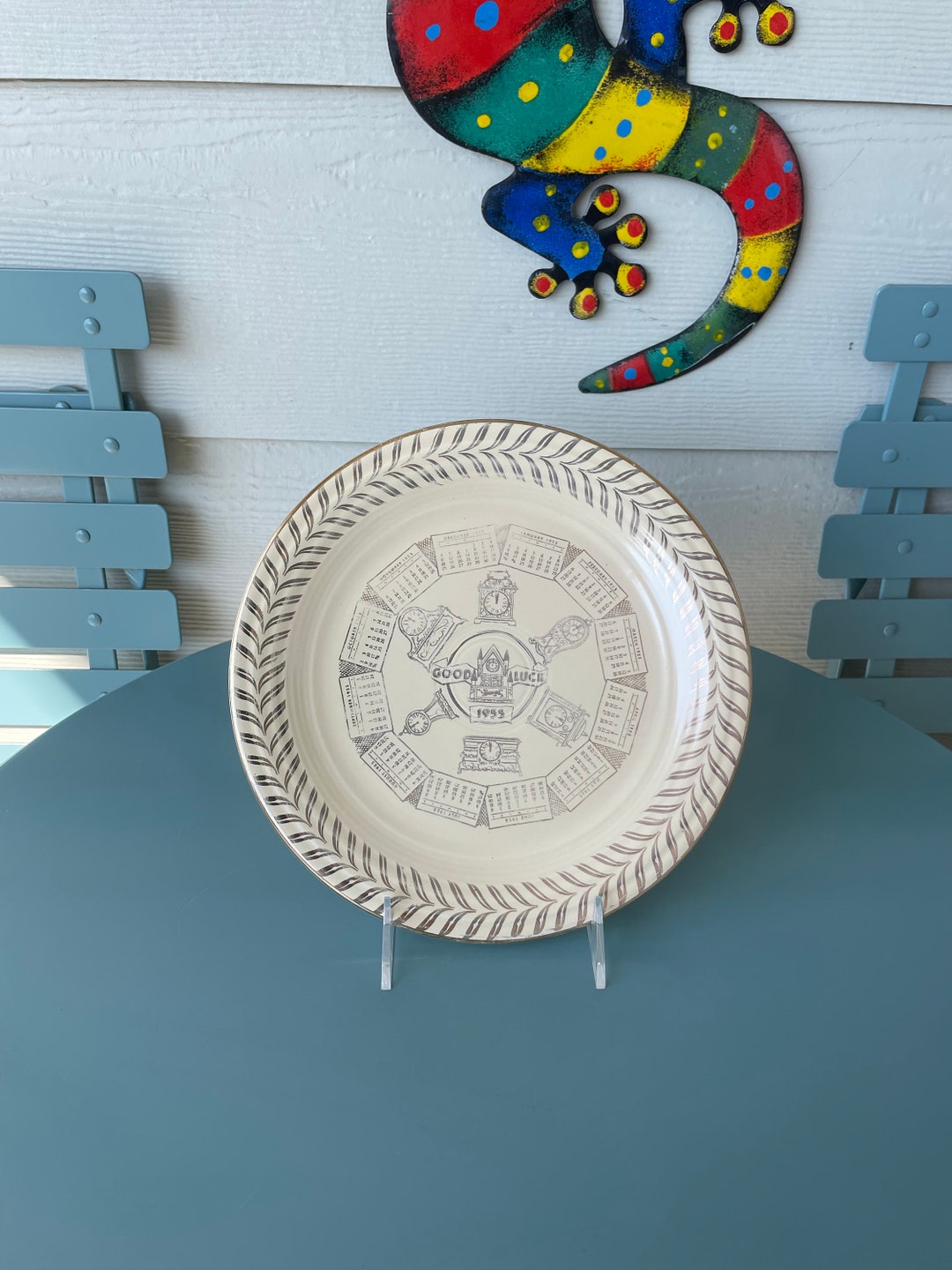 Vintage Fiesta fiestaware Calendar Plate / 1955 / IVORY - Etsy