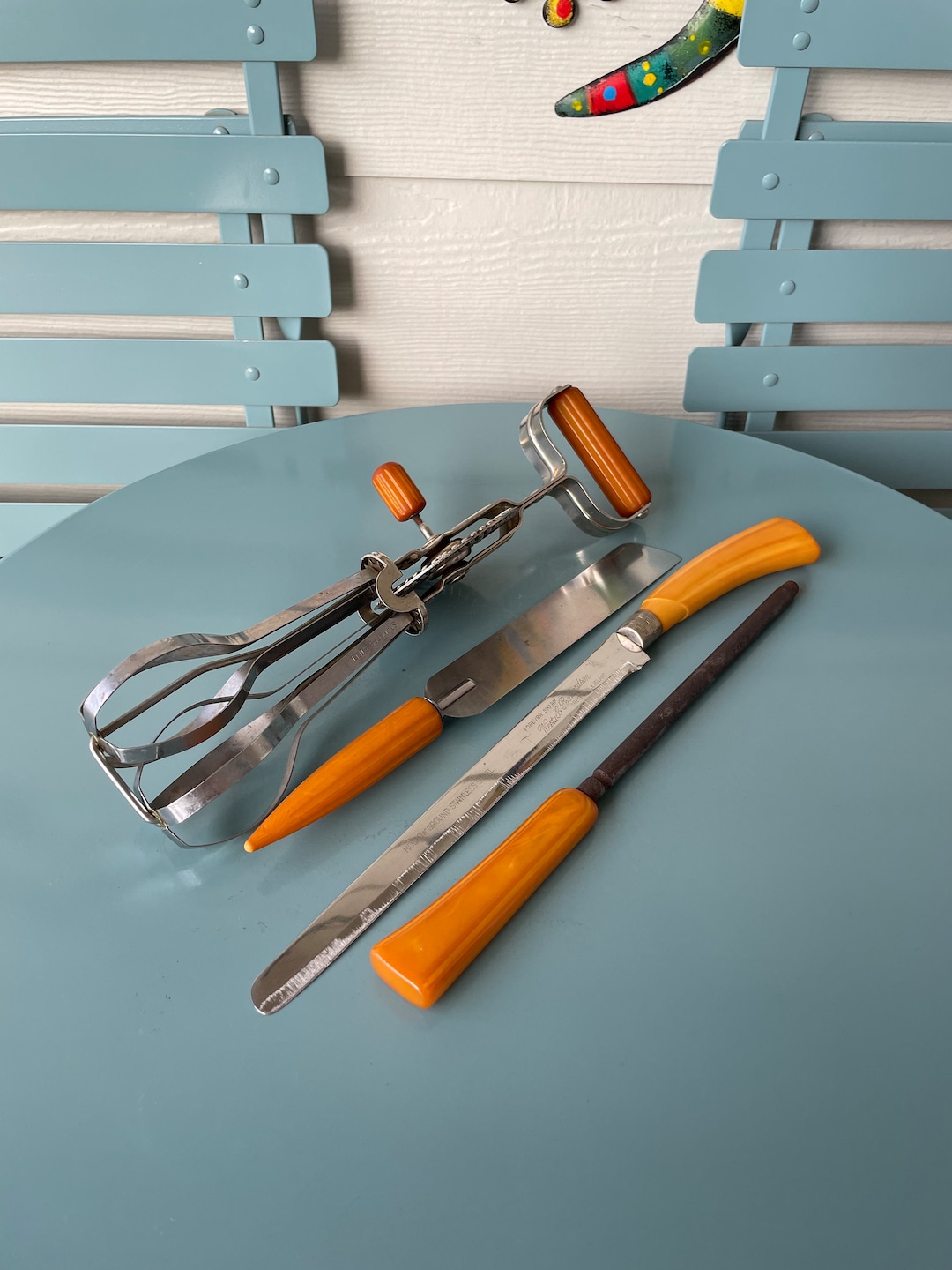 Vintage Mid-century Modern Kitchen Utensils - Stainless Steel With ...