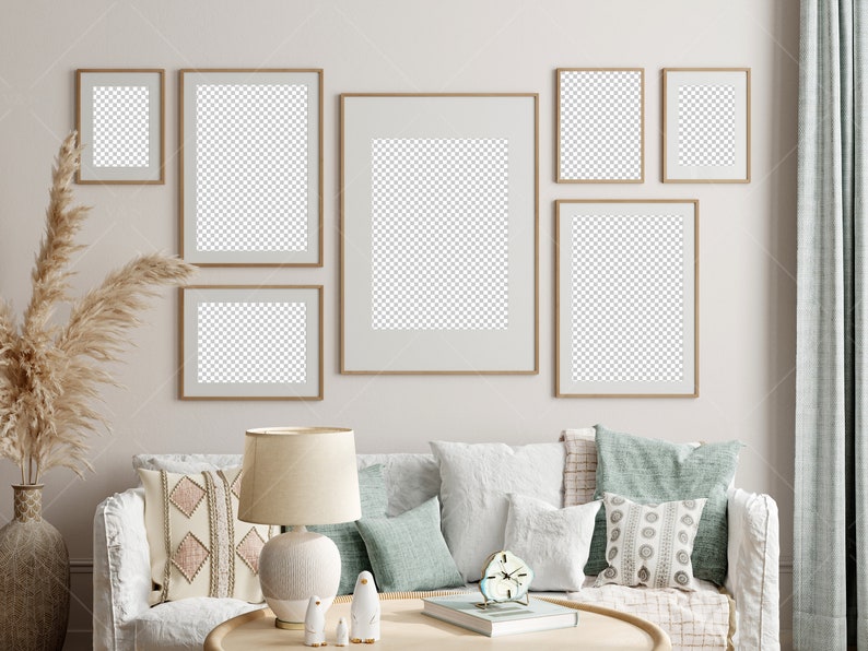Frame Mockup Gallery Wall Mockup Living Room Frame Mockup - Etsy