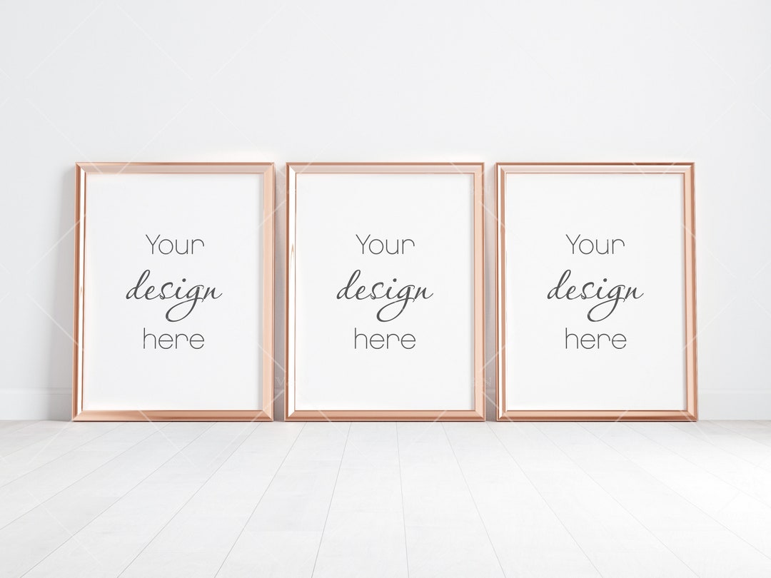 Gold Frame Mockup, 4x3 Ratio Poster Mockup (PSD JPG PNG) - Etsy