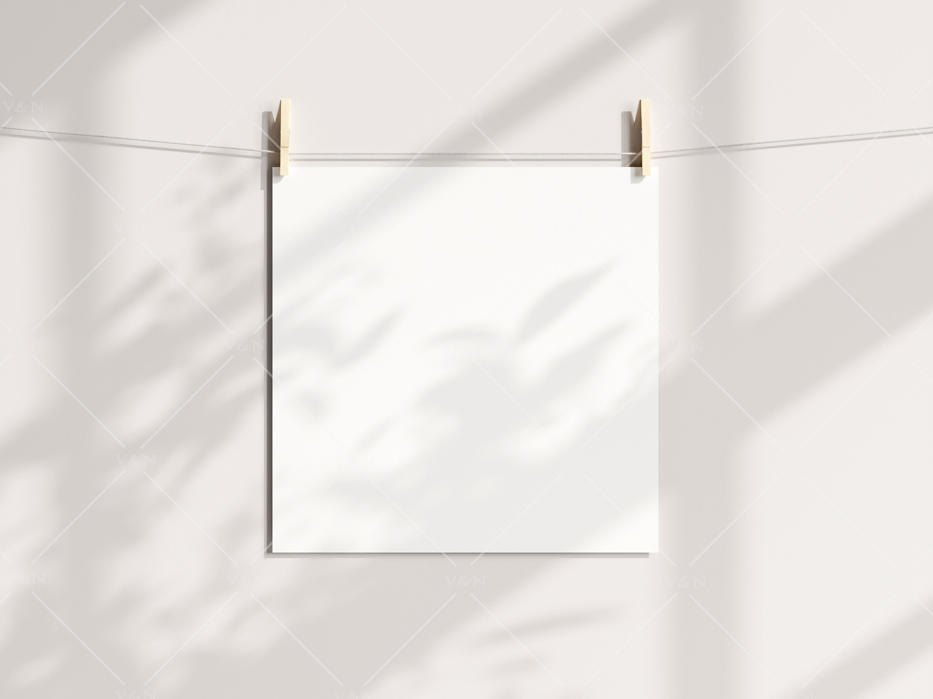 Square Poster Mockup, Mockup Print, Paper Mockup, Pegs and Paper, Art ...