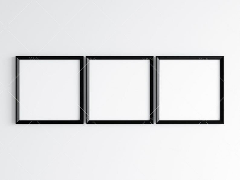 Black Square Frame Mockup, Poster Mockup, Minimalist Mockup, JPG PNG ...
