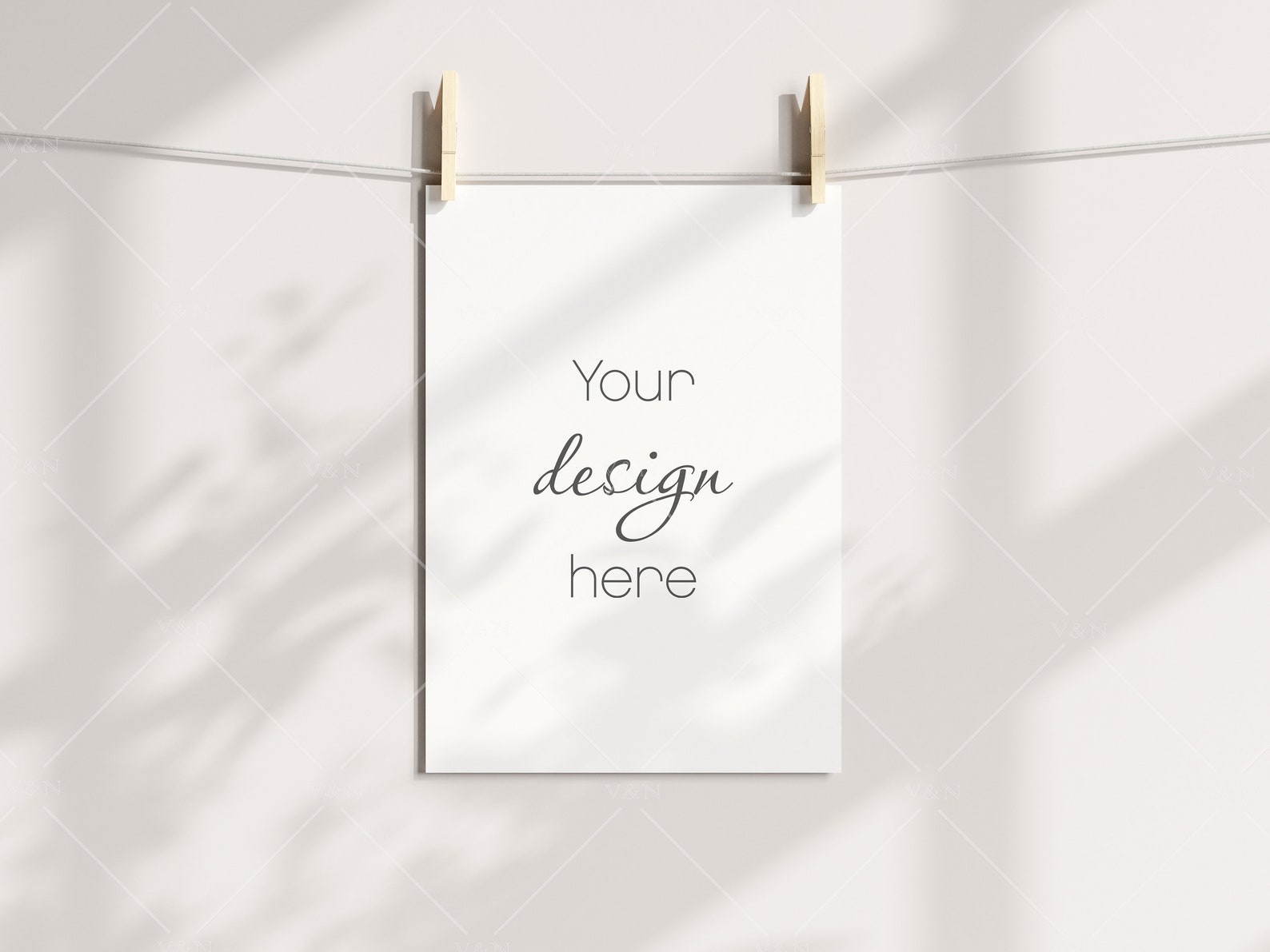 Poster Mockup Mockup Print Paper Mockup Pegs and Paper Art | Etsy