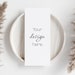 Boho Menu Mockup 4x9, Wedding Menu Mockup, Menu Mockup, Blank Menu Card ...