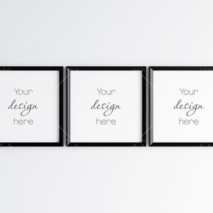 Black Square Frame Mockup, Poster Mockup, Minimalist Mockup, JPG PNG ...