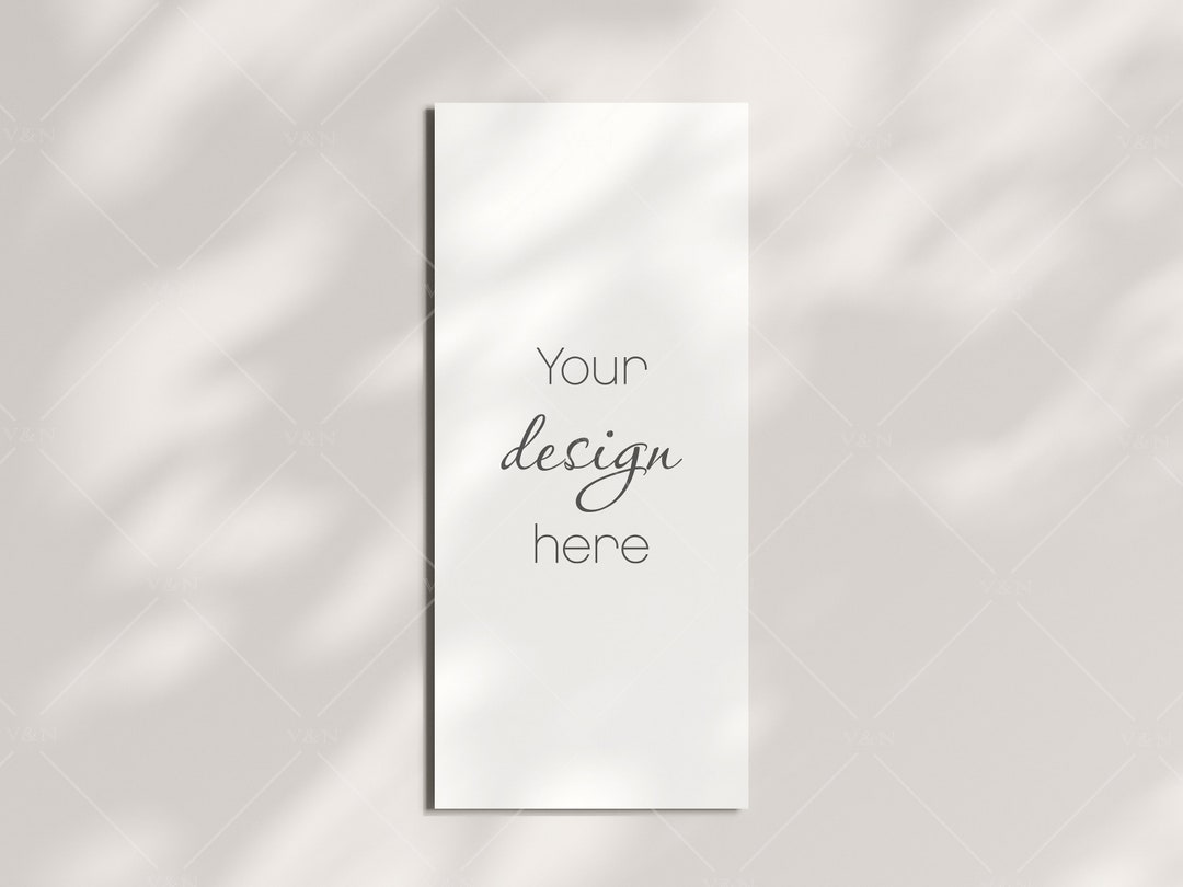 Menu Mockup 4x9, Boho Menu Mockup, Wedding Menu Mockup, Blank Menu Card ...