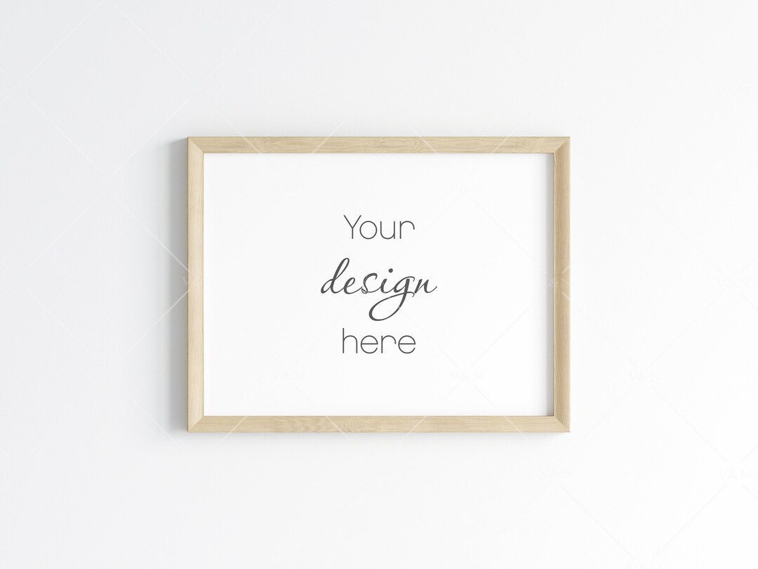 Horizontal Poster Frame Mockup, 4x3 Ratio (JPG, PNG, PSD) - Etsy
