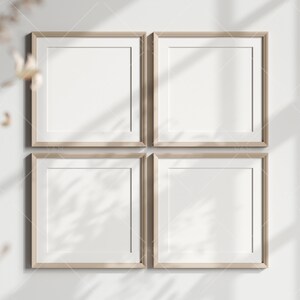 Four Square Frames Mockup in Boho, Poster Mockup, Frame Mockup for ...