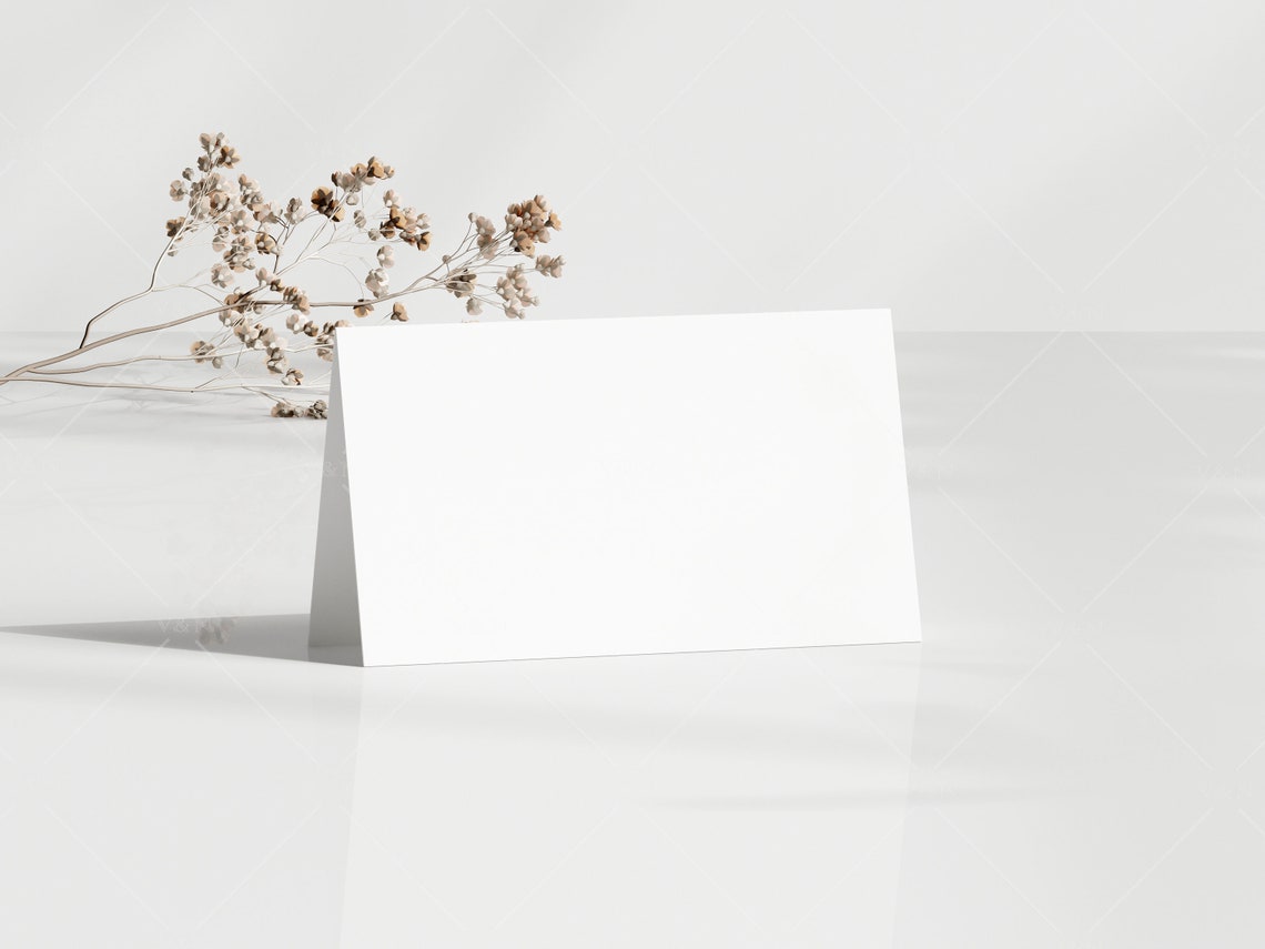 Thank You Card Mockup, Blank White Card Mockup, Wedding Stationery ...